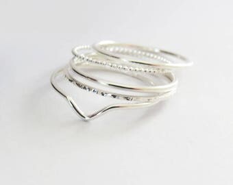 Delicate stack ring | Etsy
