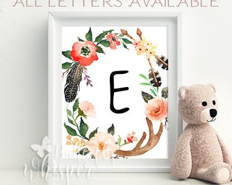 Bohemian wall letter | Etsy