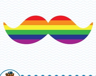 Rainbow mustache | Etsy
