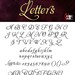 Elegant Script Alphabet SVG DXF Vector Cut Files Monogram
