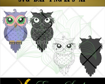 Owl silhouette | Etsy