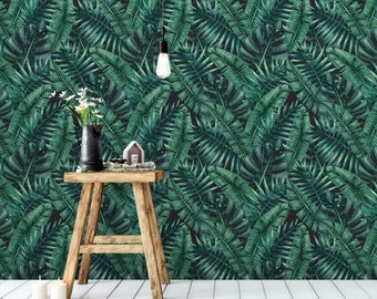 Palm leaf wallpaper | Etsy