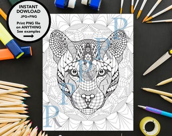 Zentangle lion | Etsy