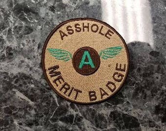 Asshole merit badge | Etsy