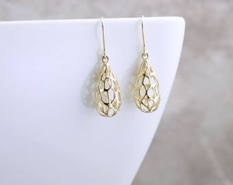 Gold Dangle Earrings Silver And Gold Earrings Circle Earrings