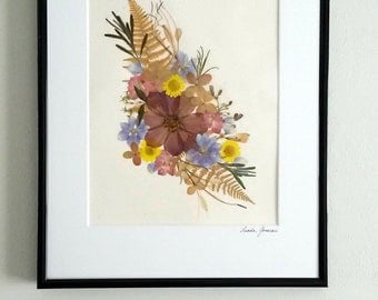 Pressed flower art | Etsy