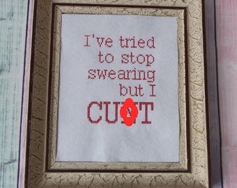 Swear embroidery | Etsy