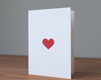 Red heart card | Etsy