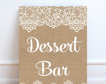 Dessert bar sign | Etsy