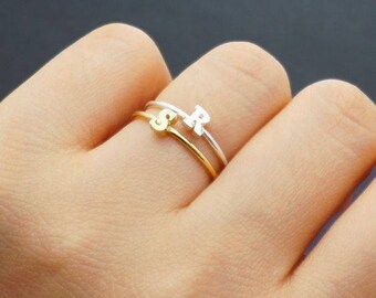 Initial ring | Etsy