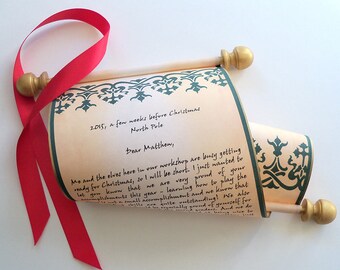 Santa scroll | Etsy