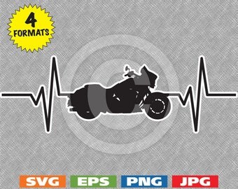Motorcycle heartbeat | Etsy