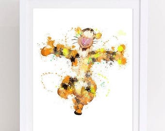 Tigger watercolor | Etsy