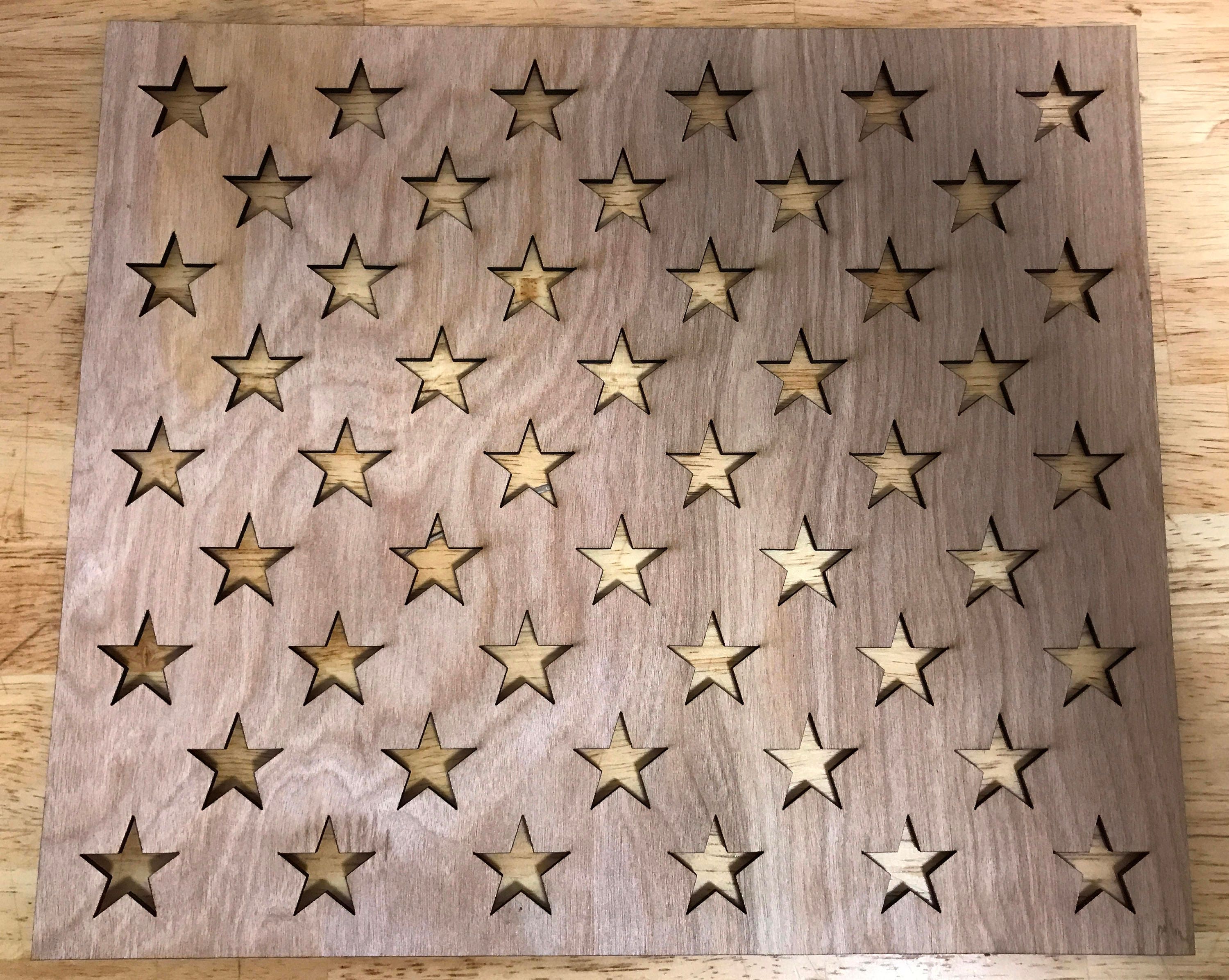 USA Flag / 50 star's stencil / wooden stencil / union