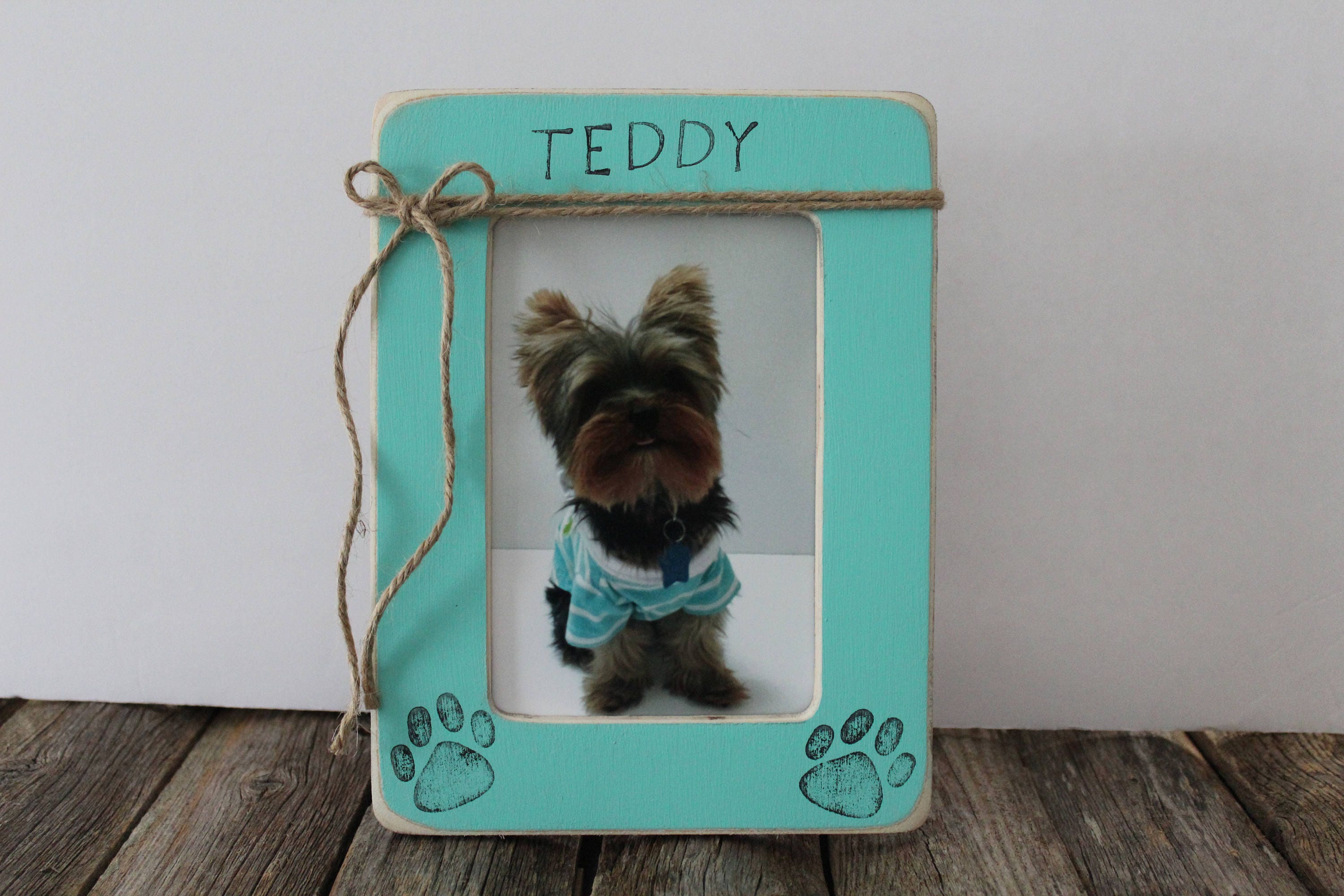 Dog Picture Frame Personalized Dog Frame Rustic Picture Frame