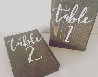 Modern table numbers | Etsy