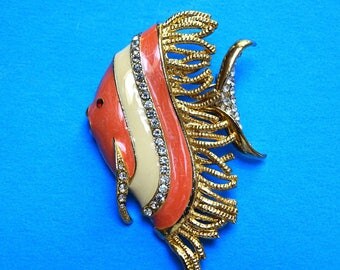 Vintage fish brooch | Etsy