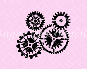 Steampunk stencil | Etsy