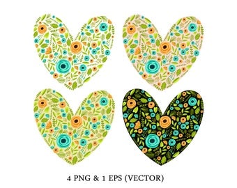 Floral Heart Clipart Vector Floral Heart Clipart Flower