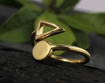 Gold plated ring | Etsy