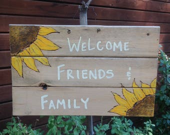 Welcome friends sign | Etsy