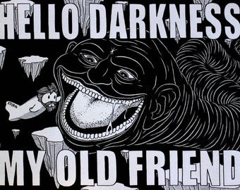 Hello darkness | Etsy