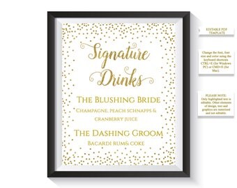 Signature drink sign | Etsy