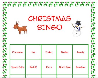 Printable Christmas Bingo Different Game Boards for All