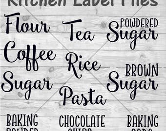 Canister labels svg | Etsy