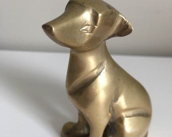 Metal dog figurine | Etsy