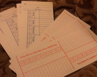 Vintage Time Cards Photography antique work photo wall art