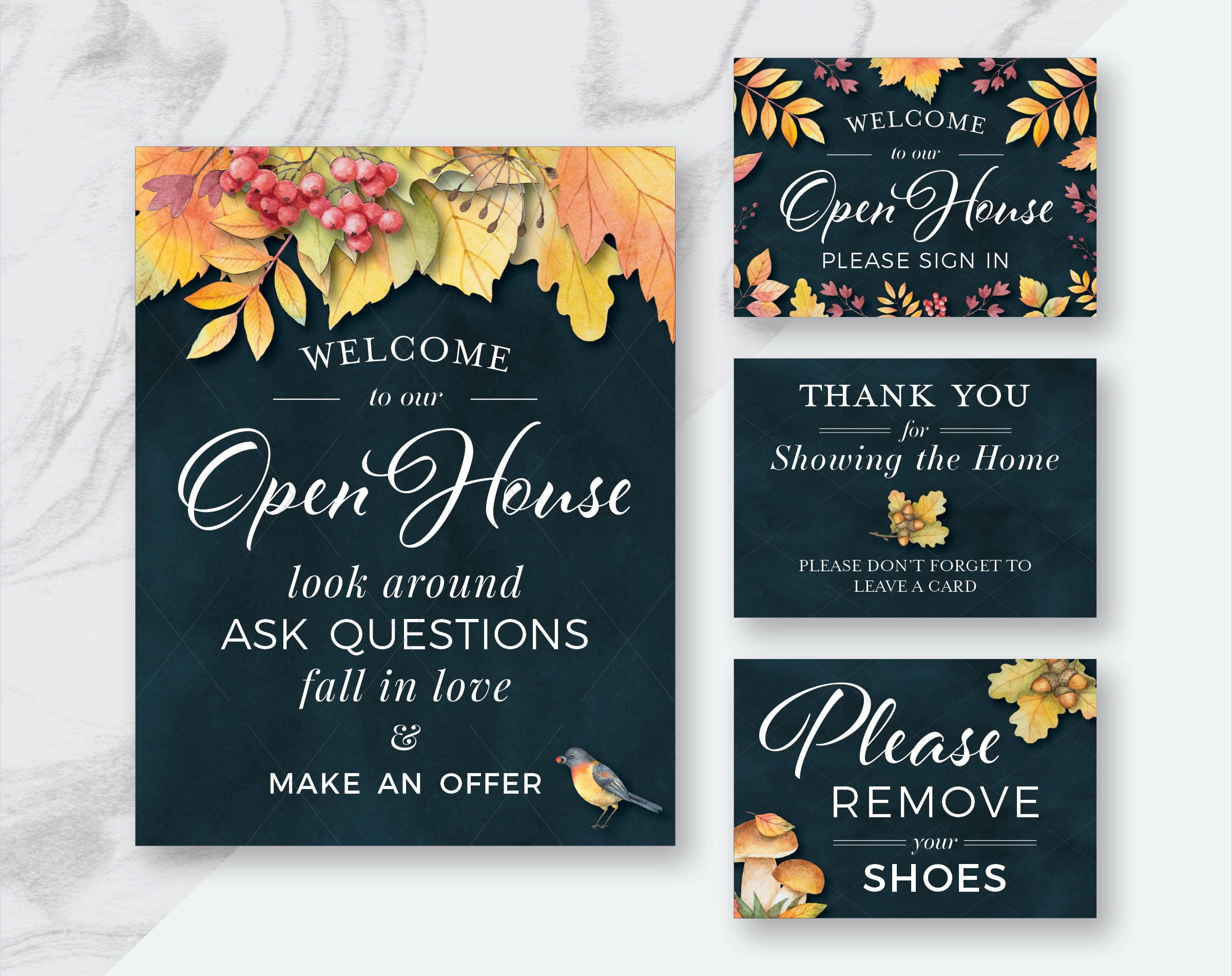 Fall Real Estate Welcome to Our Open House Printables Welcome