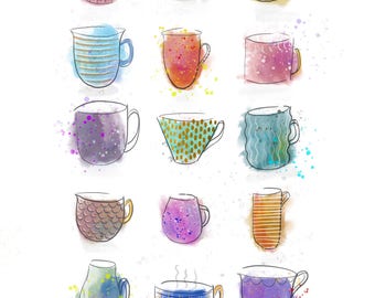 Teacup print | Etsy
