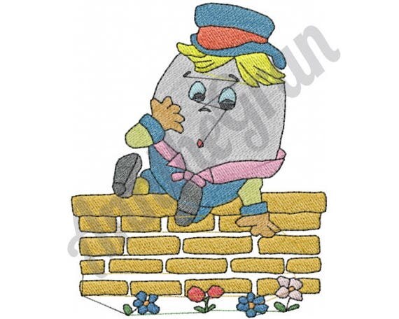 Humpty Dumpty Machine Embroidery Design