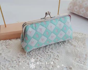 Zippered key pouches sewing pattern two sizes PDF