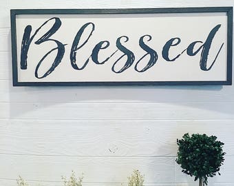 Blessed sign | Etsy