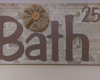 Burlap decoupage | Etsy