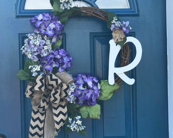 Monogram wreath | Etsy