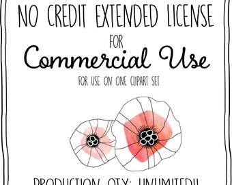 EXTENDED LICENSE Paper Pack or Clip Art Set unlimited items