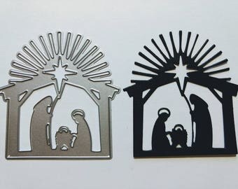 Nativity die cut | Etsy