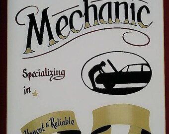 Mechanic sign | Etsy