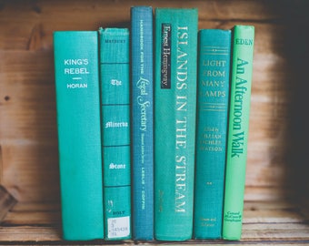 Mint green books | Etsy