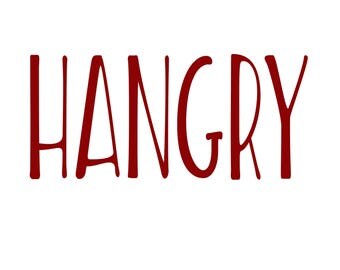 Hangry print | Etsy