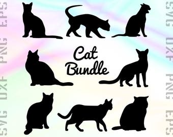 CAT SVG File Kitten Svg Png Eps Dxf Files Cat Clipart