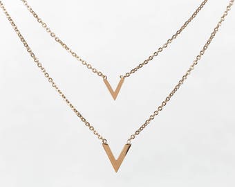 V shaped necklace | Etsy