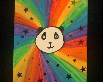 Panda painting | Etsy