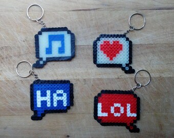 Perler bead keychain | Etsy