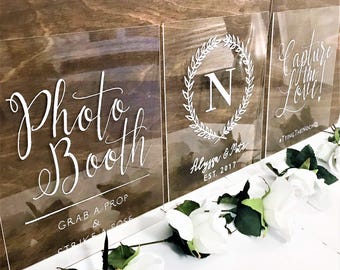 Acrylic wedding sign | Etsy