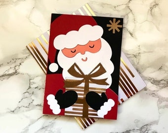 Santa claus card | Etsy