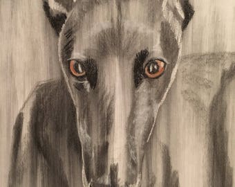 Greyhound drawing | Etsy